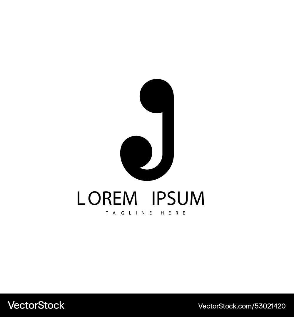 Letter j line modern logo Royalty Free Vector Image