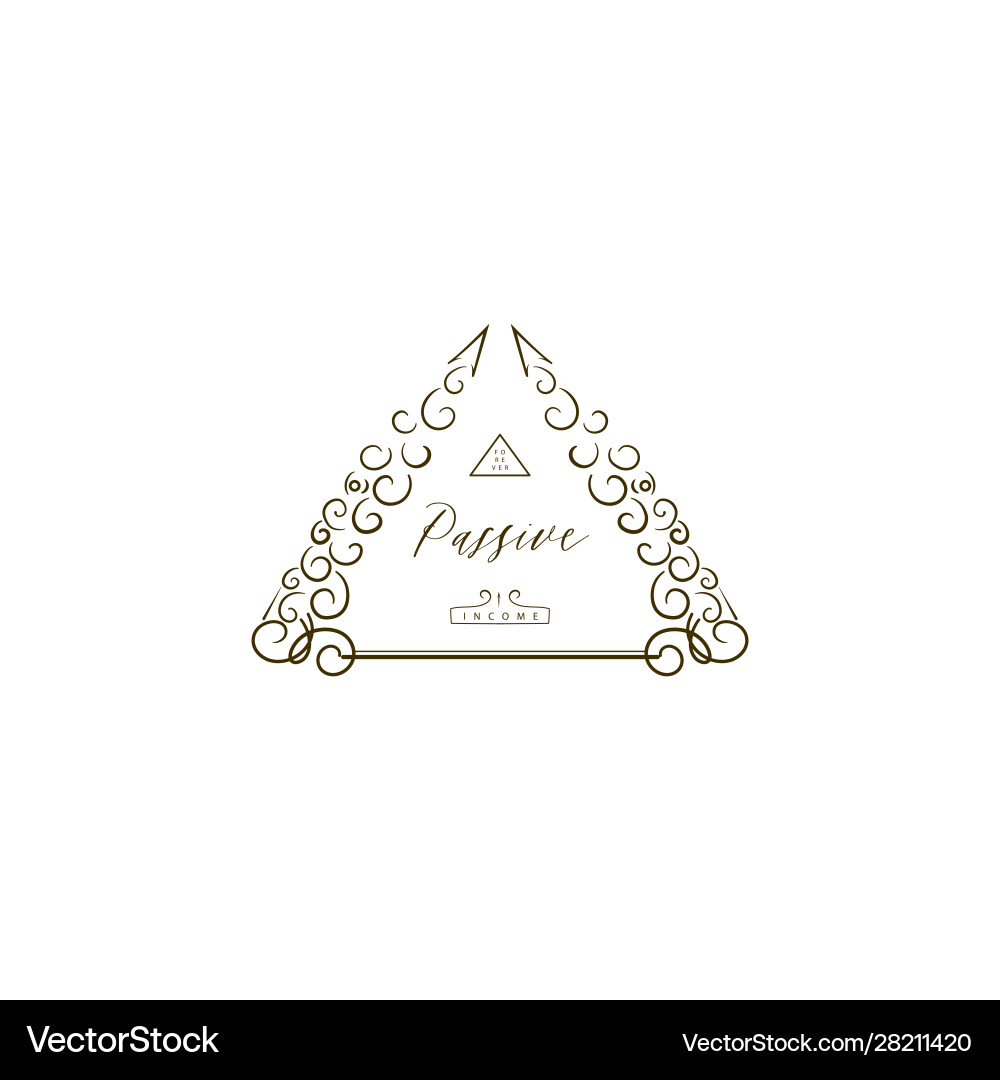 Logo passive income Royalty Free Vector Image - VectorStock