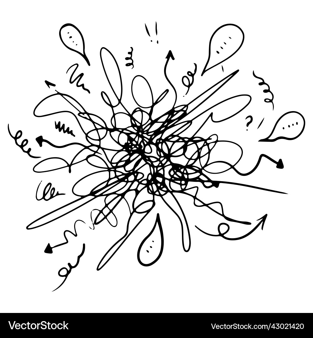 Mental Health Confusion Icon Royalty Free Vector Image