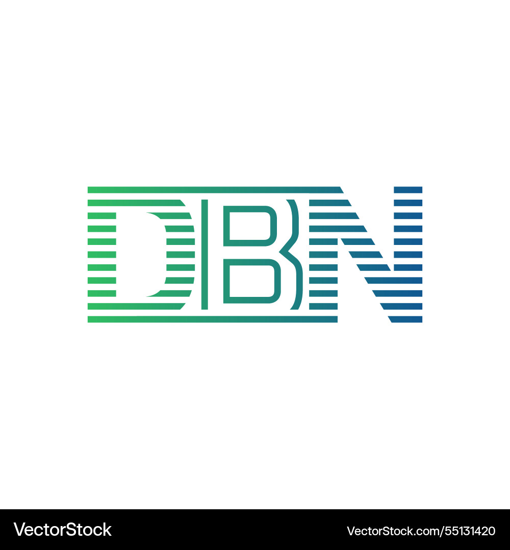 Modern dbn logo design letter minimalist Vector Image