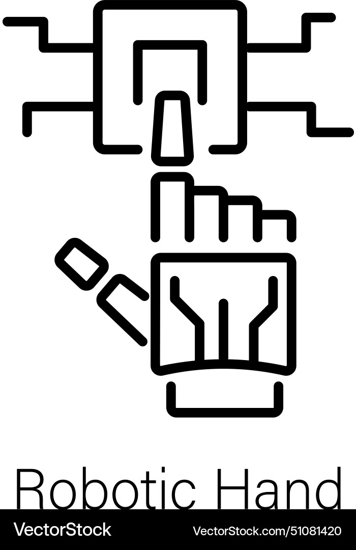 Robotic hand Royalty Free Vector Image - VectorStock