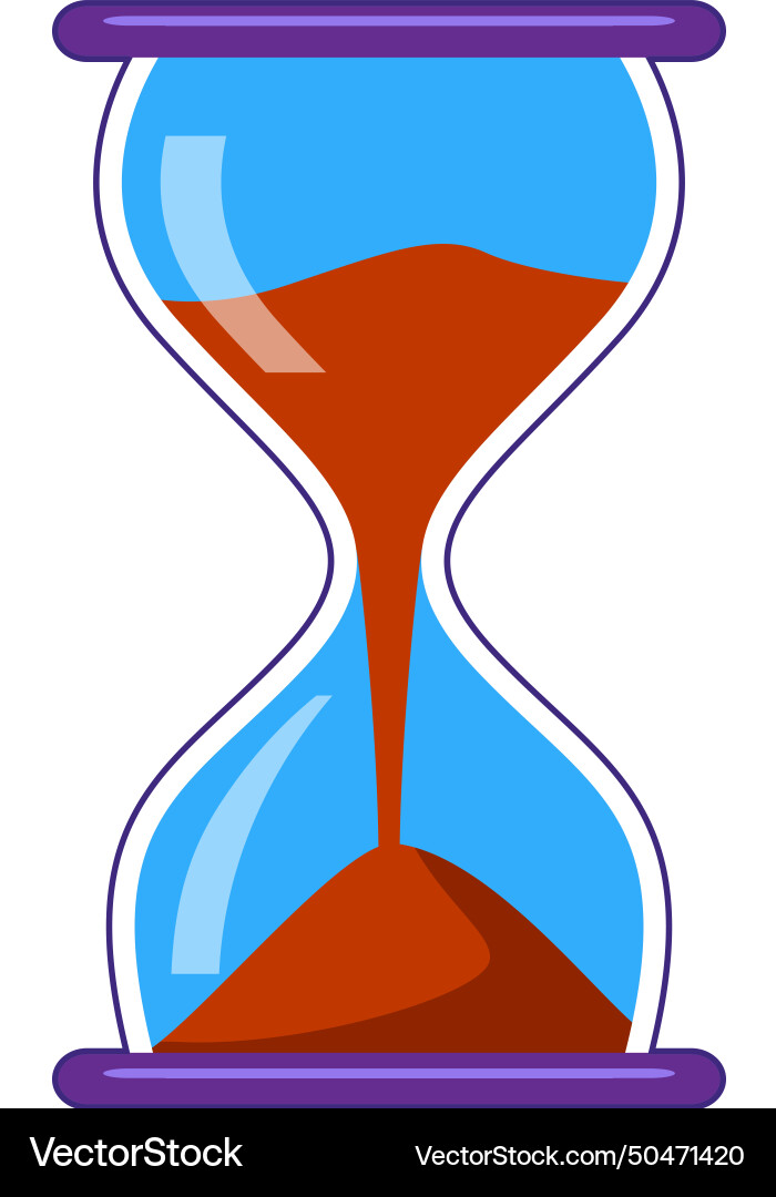 Sand hourglass isolated Royalty Free Vector Image