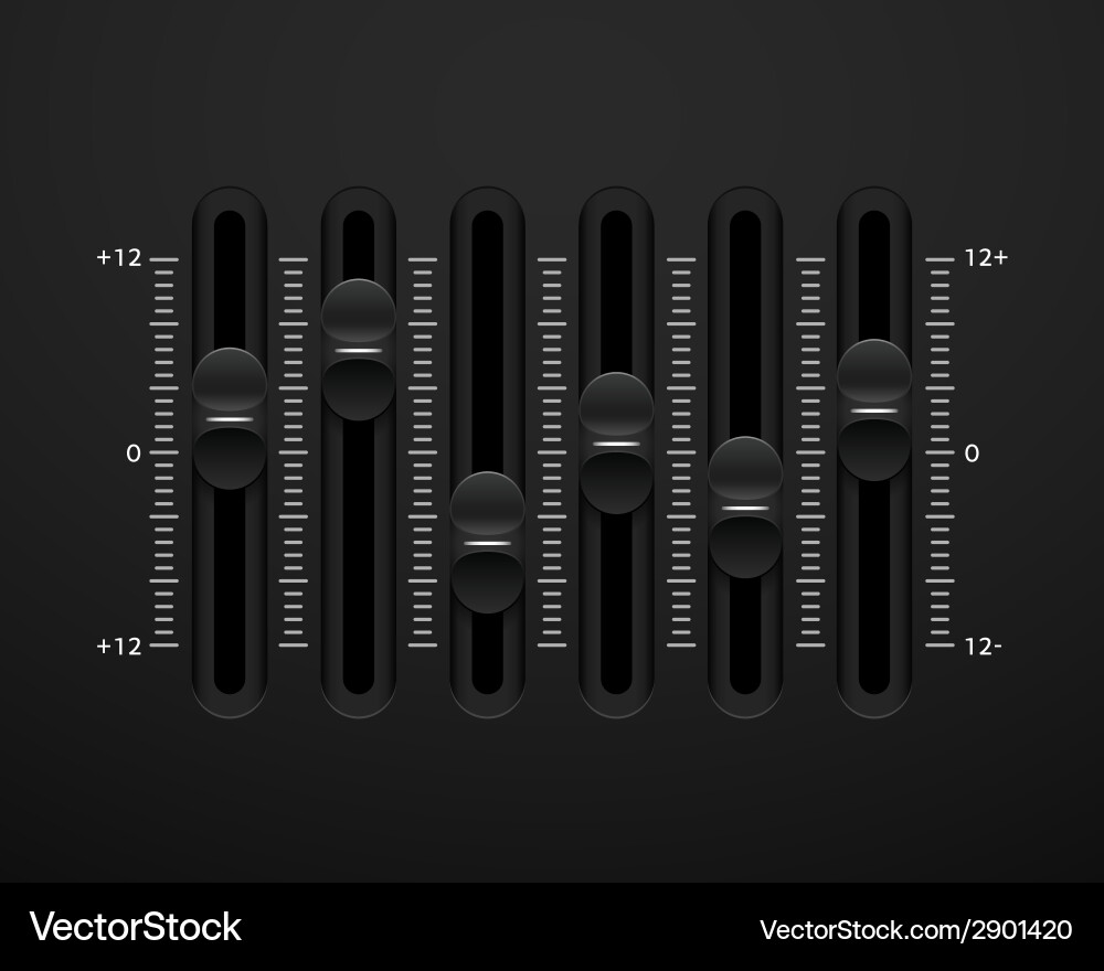 Sound Mixer Control Panel Royalty Free Vector Image