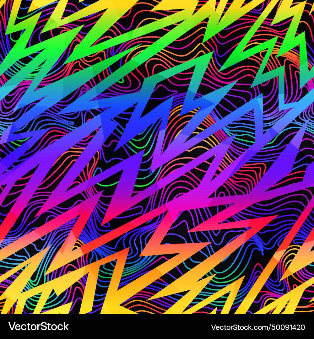 Spectrum colour abstract geometric seamless Vector Image