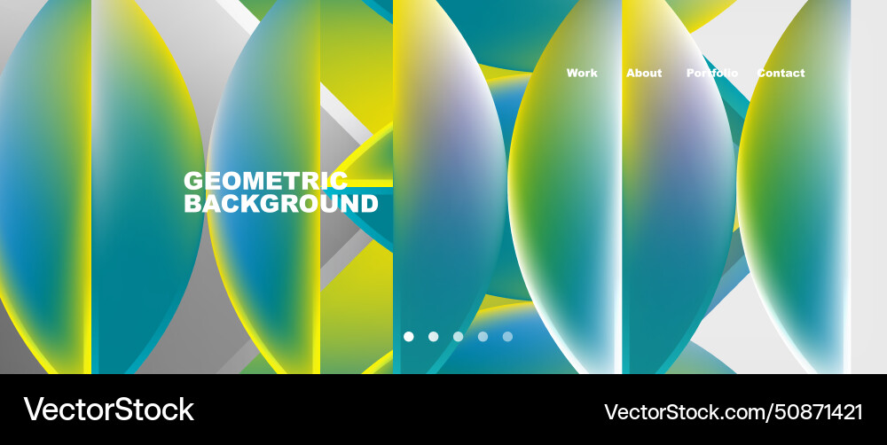 Abstract geometric shapes web design page Vector Image