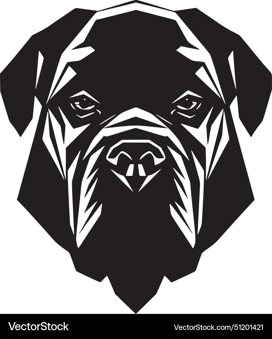 Cane corso - black and white Royalty Free Vector Image