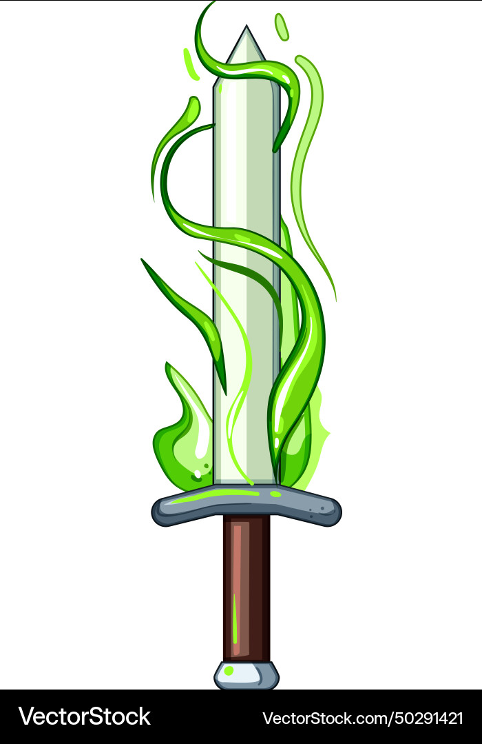 Cut sword effect cartoon Royalty Free Vector Image