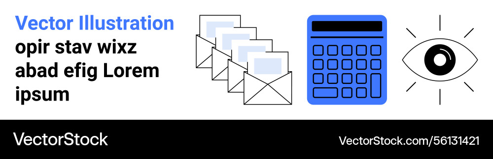 Email communication data calculation and visual Vector Image