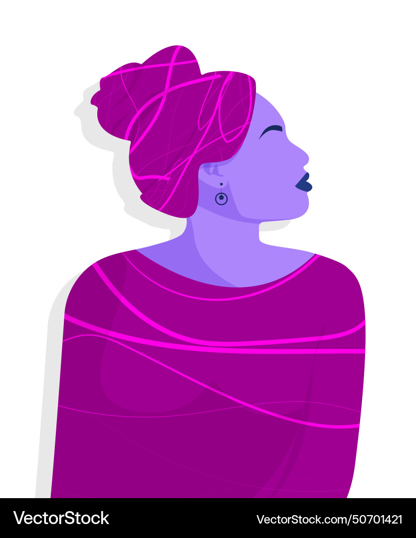 Girl in faceless style avatar Royalty Free Vector Image