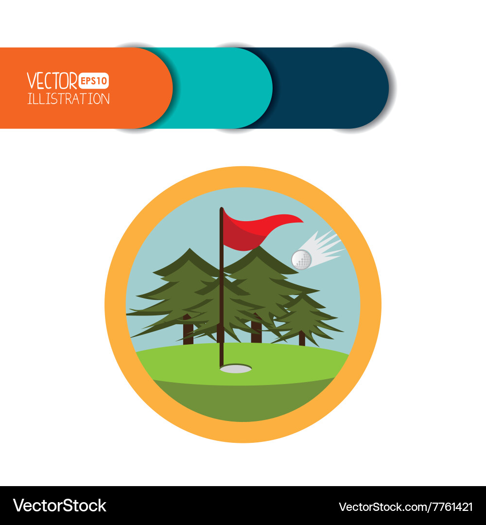 Golf club design Royalty Free Vector Image - VectorStock