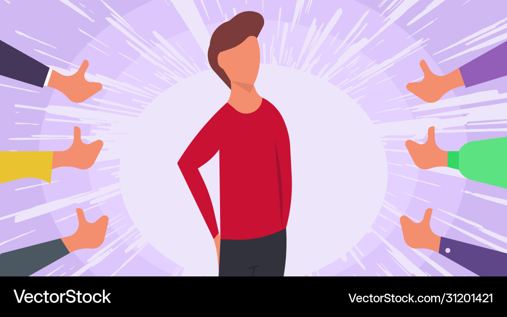 Public approval people person concept hand accept Vector Image