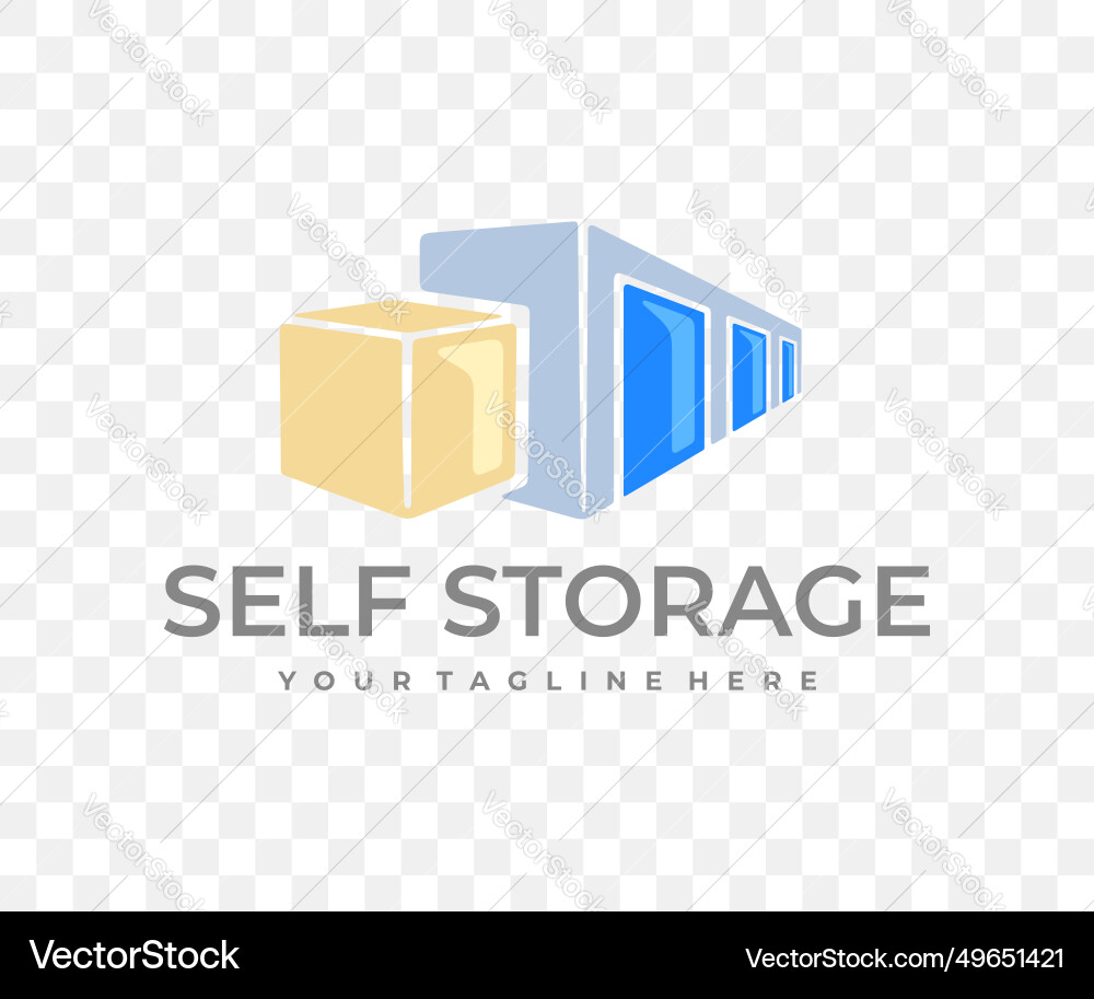 Self Storage Box Exterior Royalty Free Vector Image