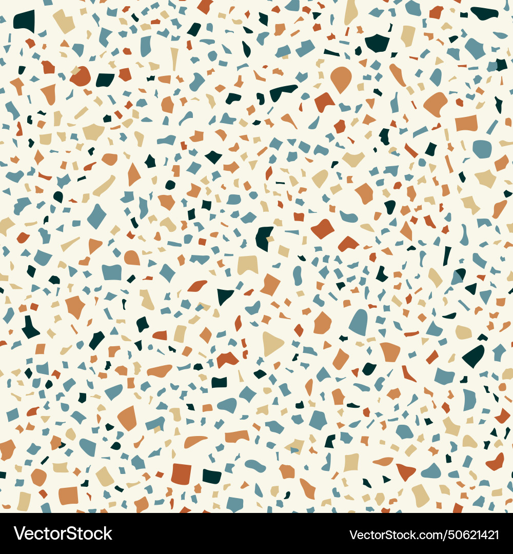 Terrazzo mosaic tile pattern terazo floor texture Vector Image