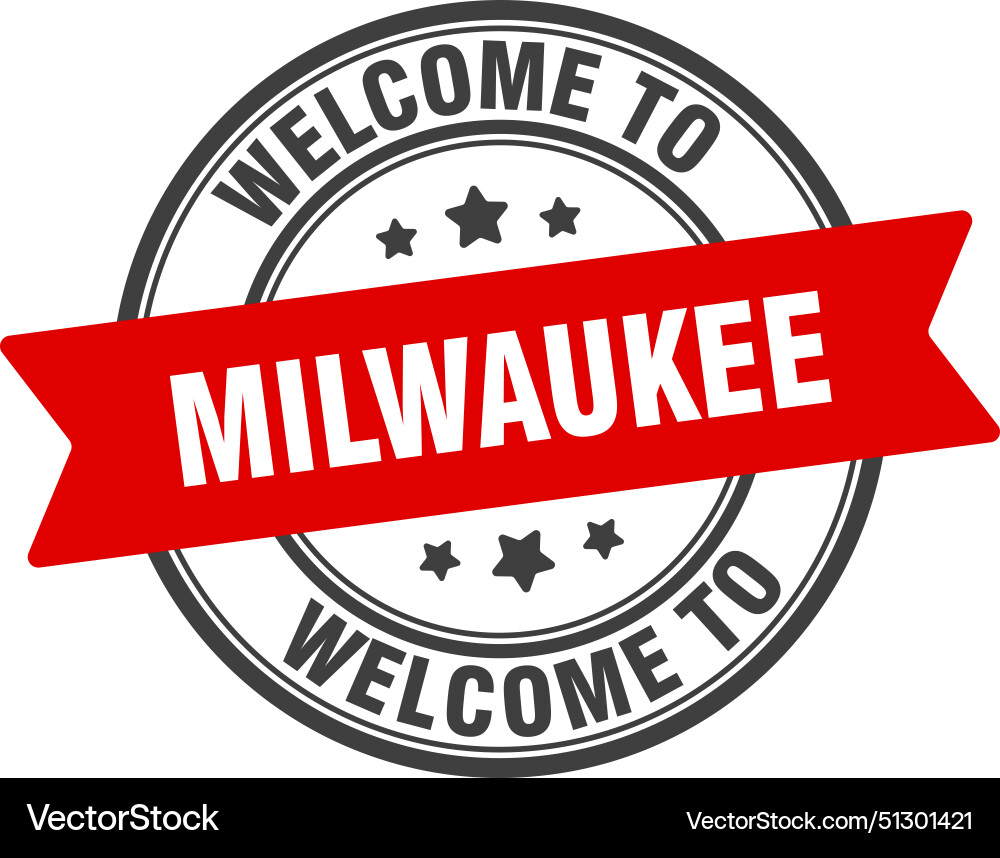 Welcome to milwaukee stamp round sign Royalty Free Vector