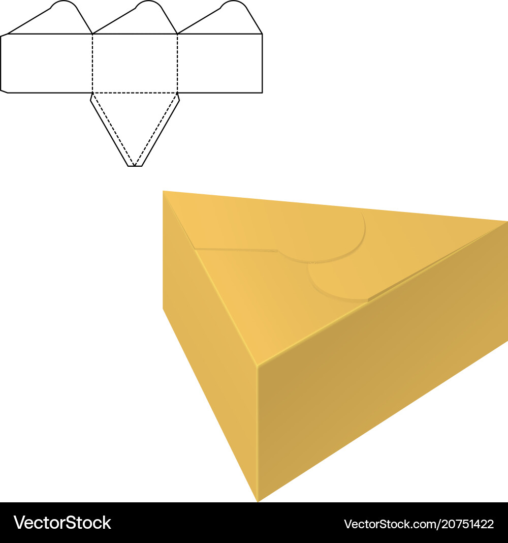 Folding package template Royalty Free Vector Image