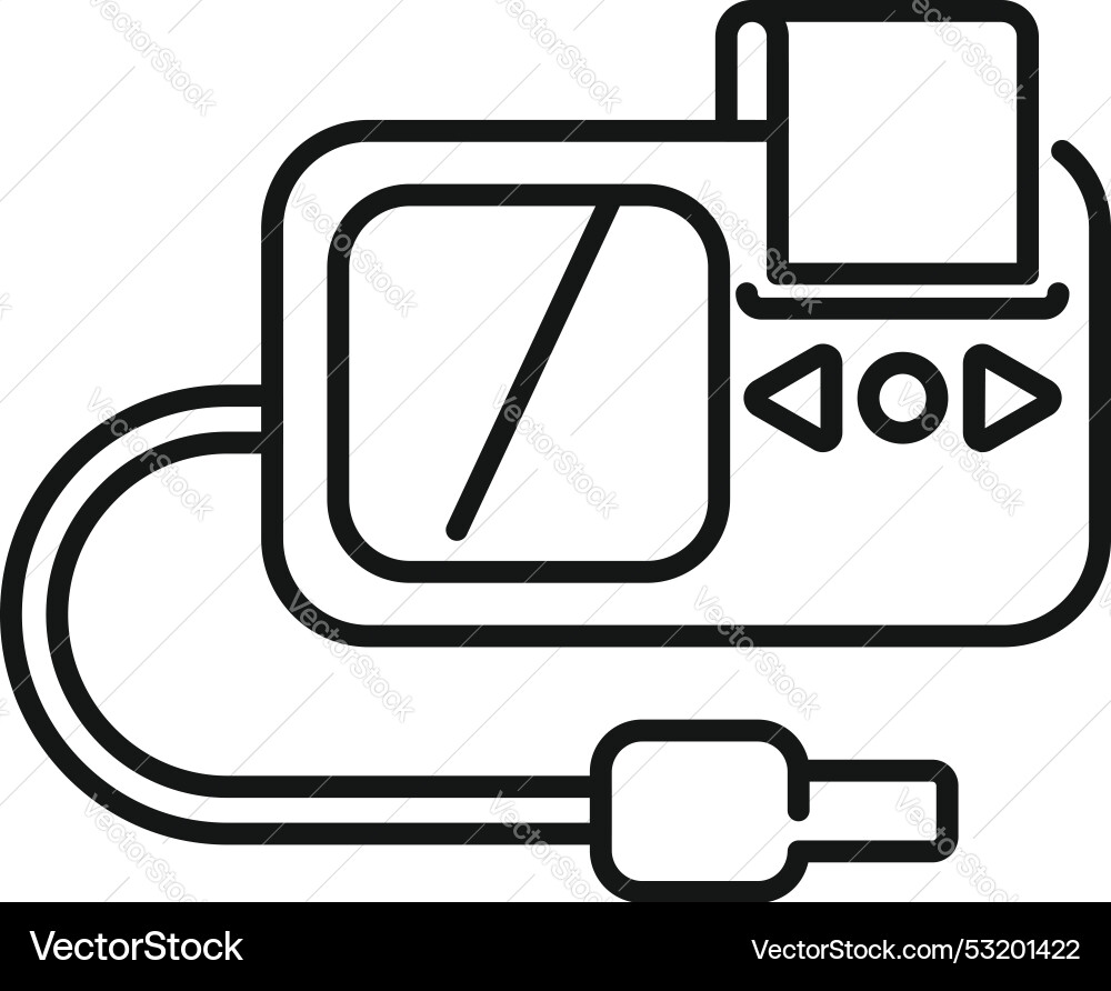 Glucometer showing blood sugar level icon Vector Image