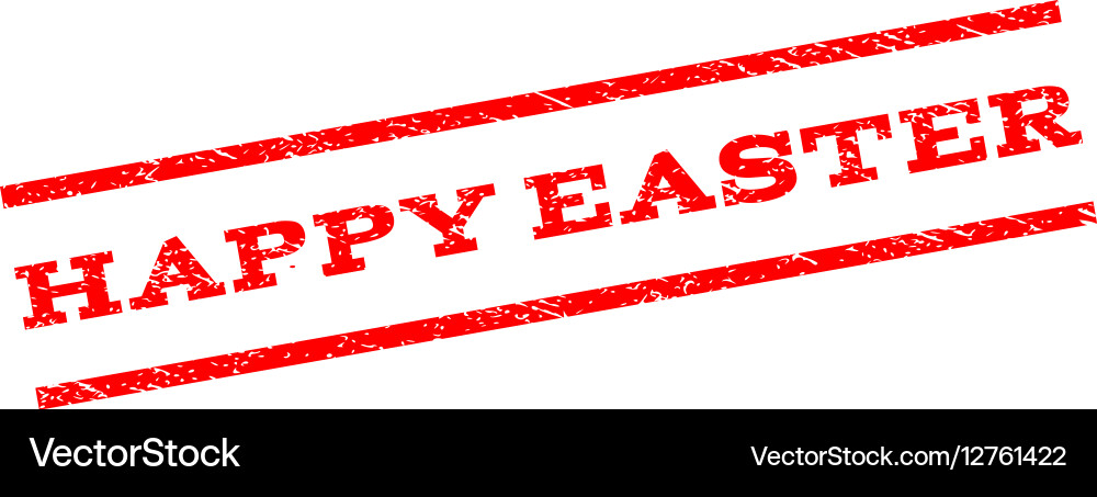 Happy easter watermark stamp Royalty Free Vector Image