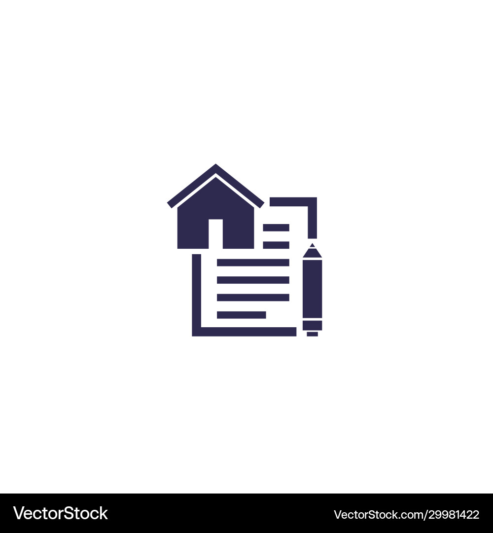 Lease contract icon Royalty Free Vector Image - VectorStock