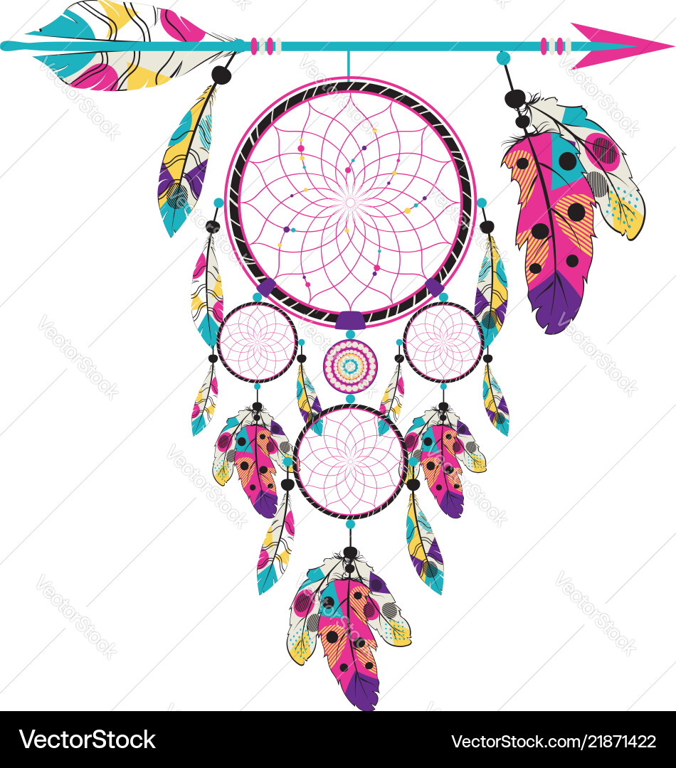 Native American Dream Catcher Arrow Royalty Free Vector