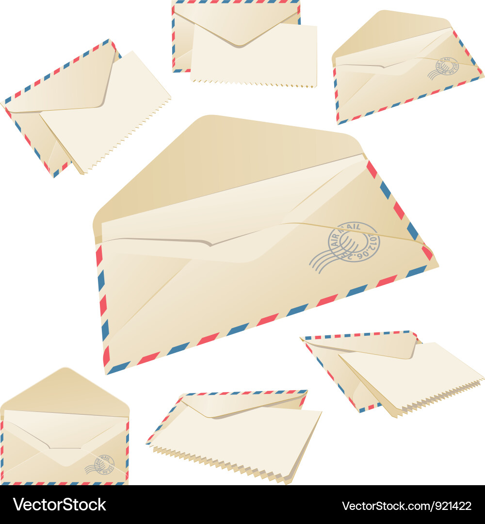 Old mail Royalty Free Vector Image - VectorStock