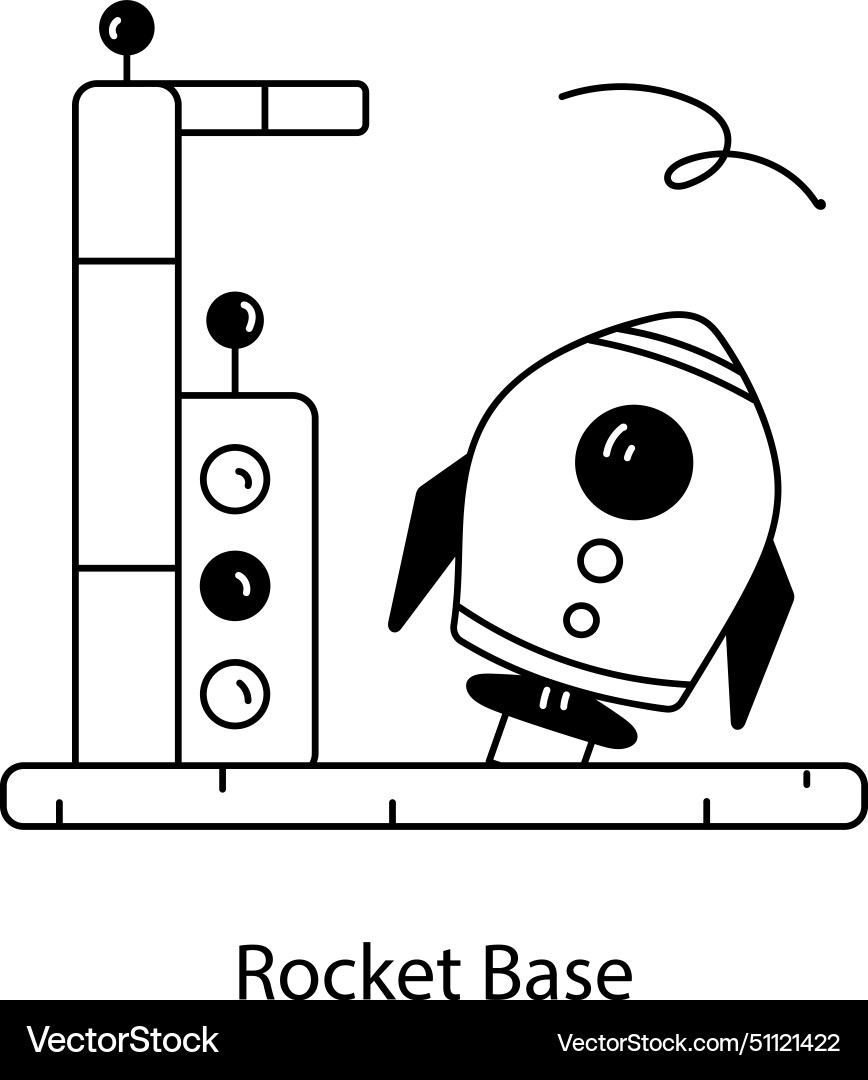 Rocket base Royalty Free Vector Image - VectorStock