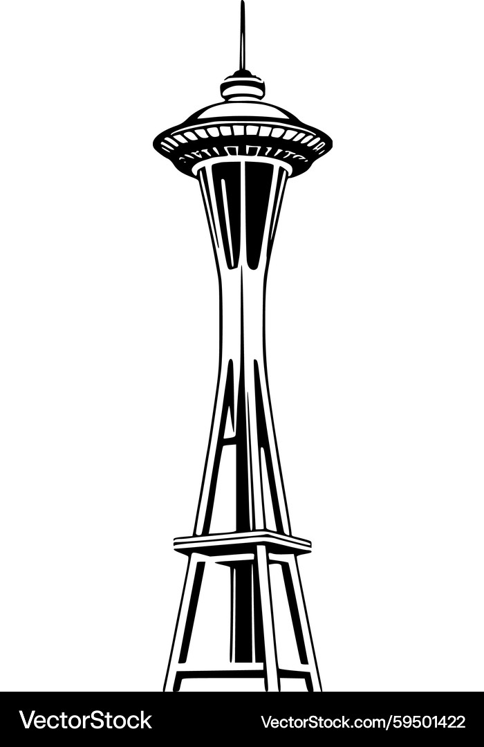 Seattle space needle icon Royalty Free Vector Image