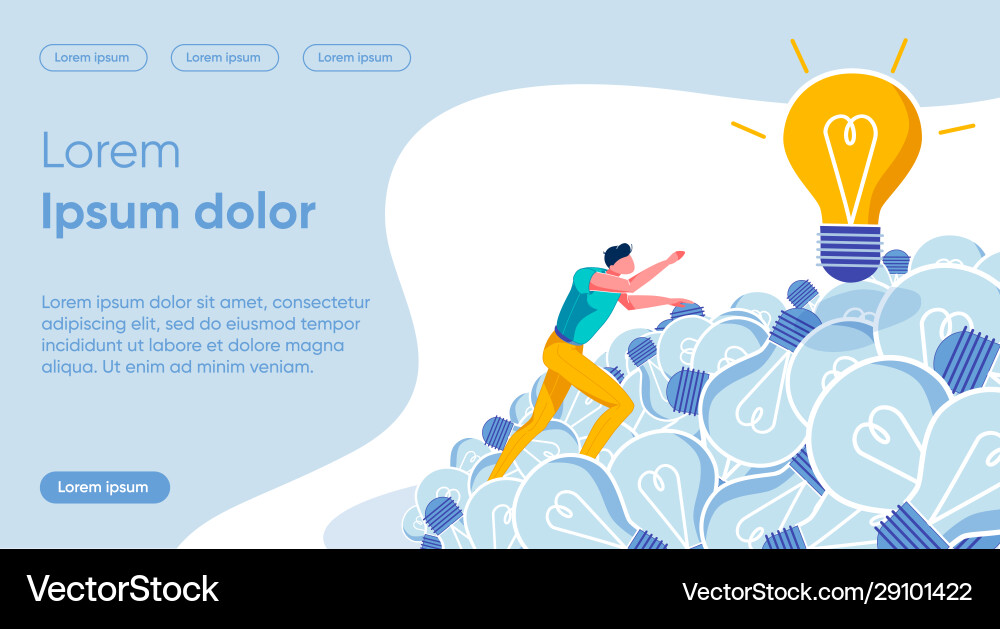 Selection optimal solution to specific problem Vector Image