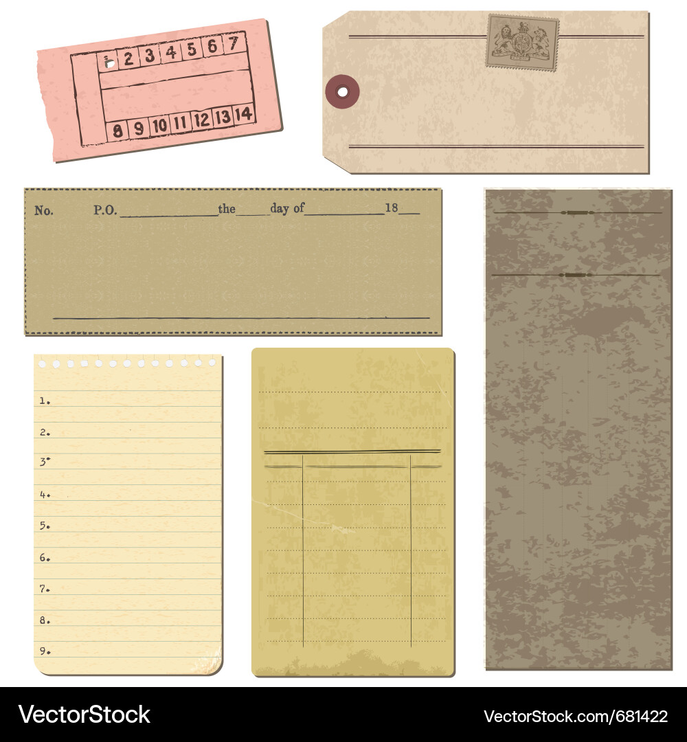 Vintage paper elements Royalty Free Vector Image