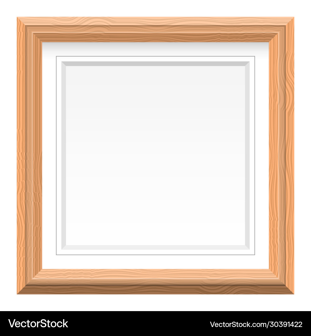 Wooden Picture Frame Royalty Free Vector Image