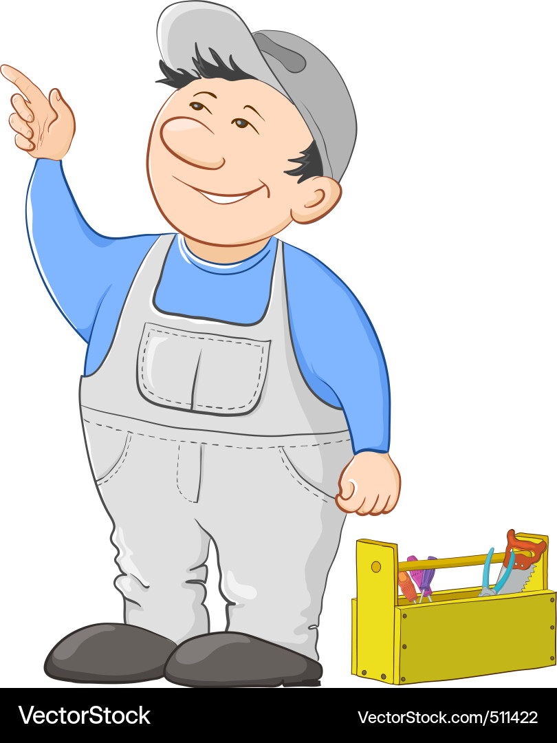 Worker cartoon Royalty Free Vector Image - VectorStock