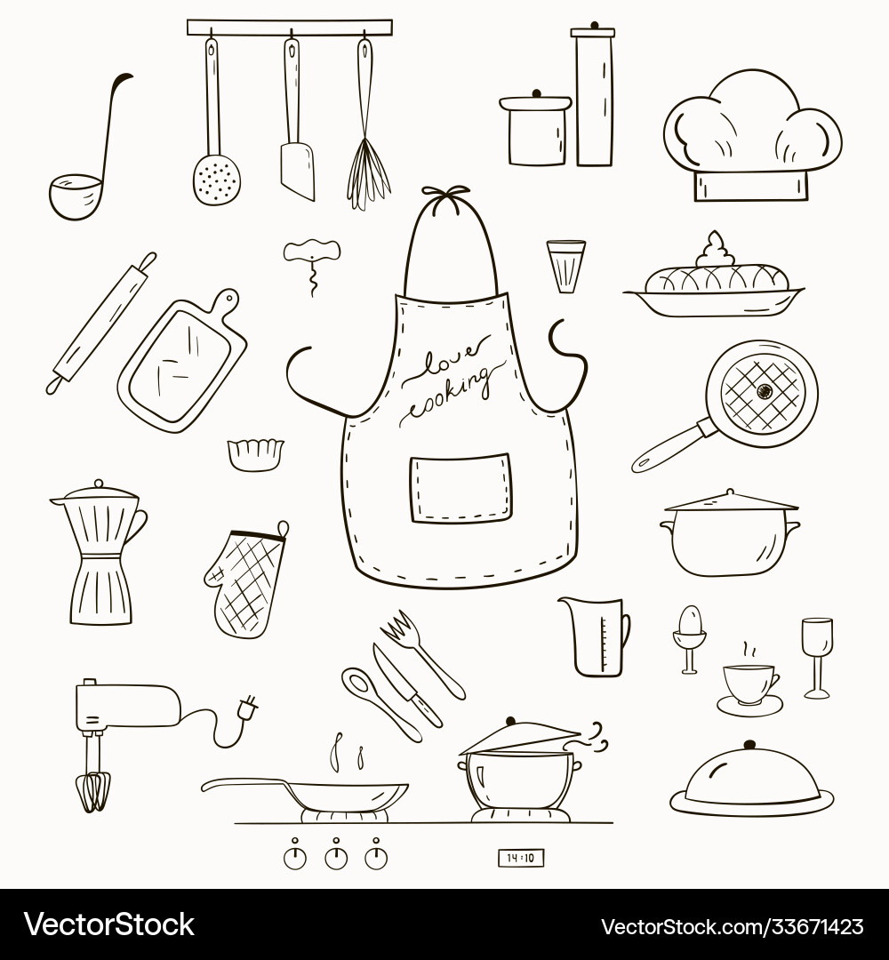 Cooking set Royalty Free Vector Image - VectorStock