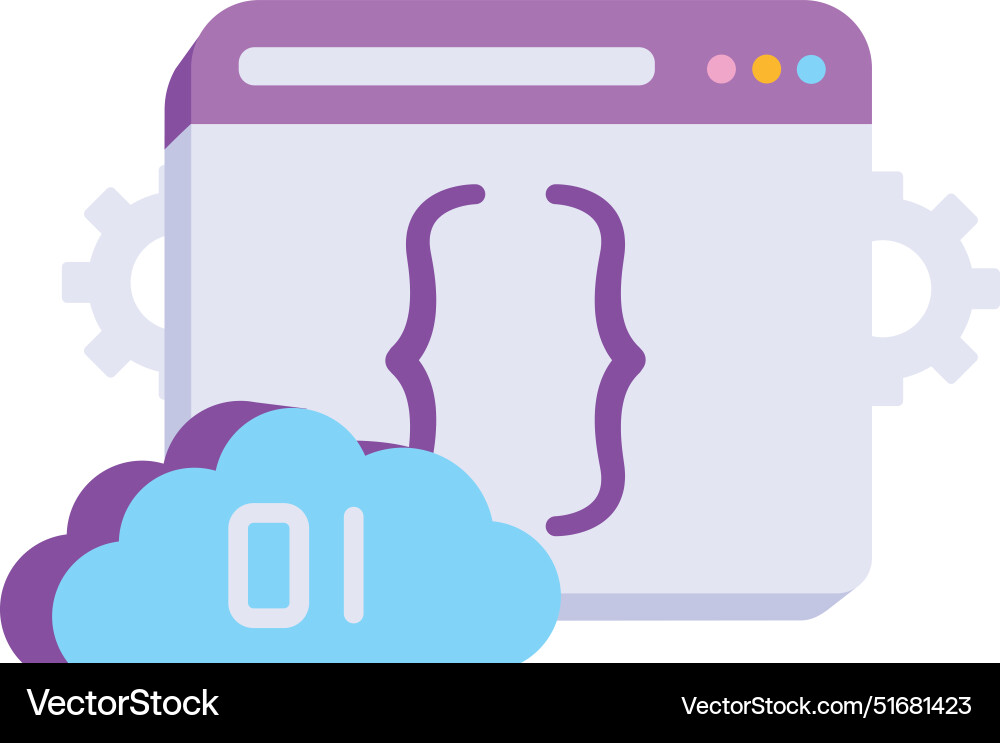 Development coding and programming cloud Vector Image