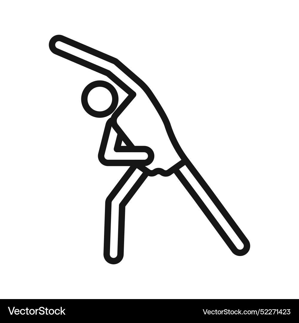 Fitness exercise icon black line art logo Vector Image