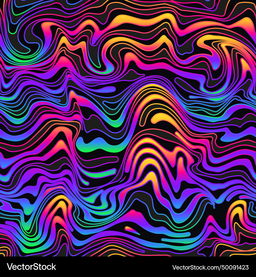 Spectrum colour wavy seamless pattern Royalty Free Vector