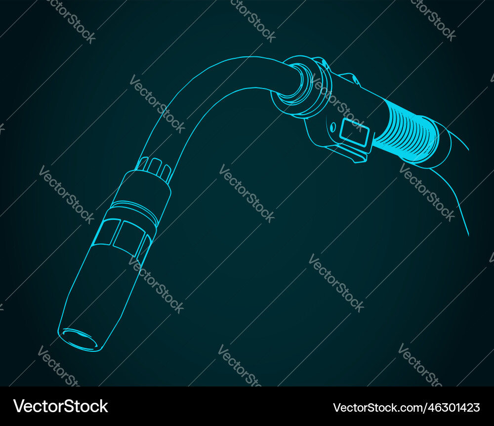 Welding torch close-up Royalty Free Vector Image