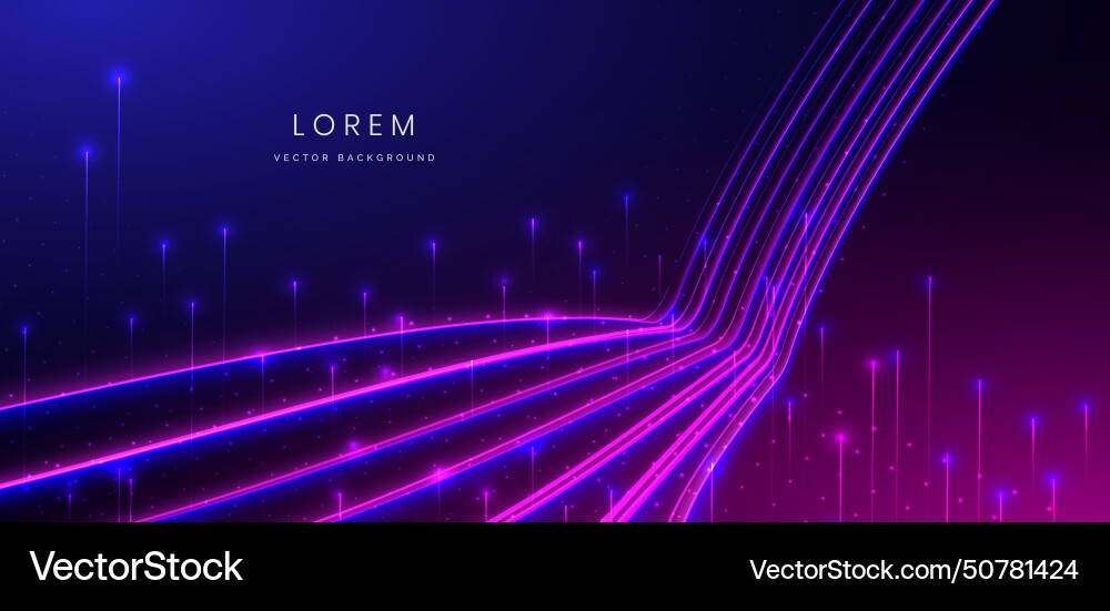 Abstract technology futuristic glowing neon blue Vector Image