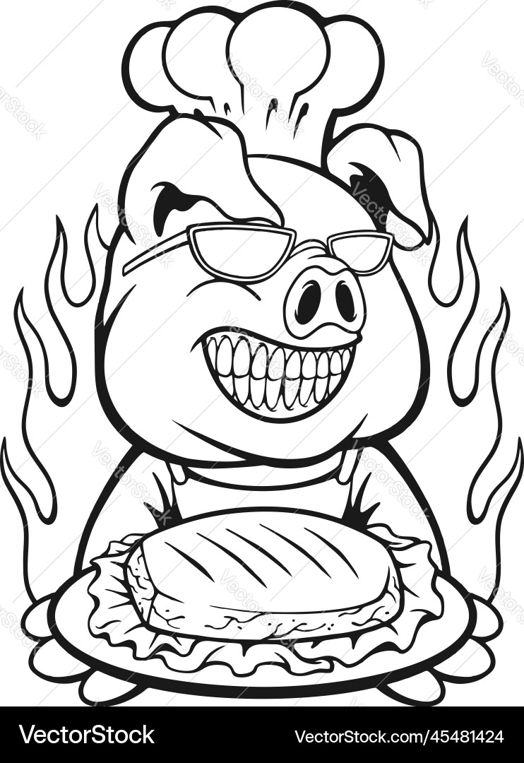 Barbecue Pig Pictures Clip Art Black And White - Infoupdate.org