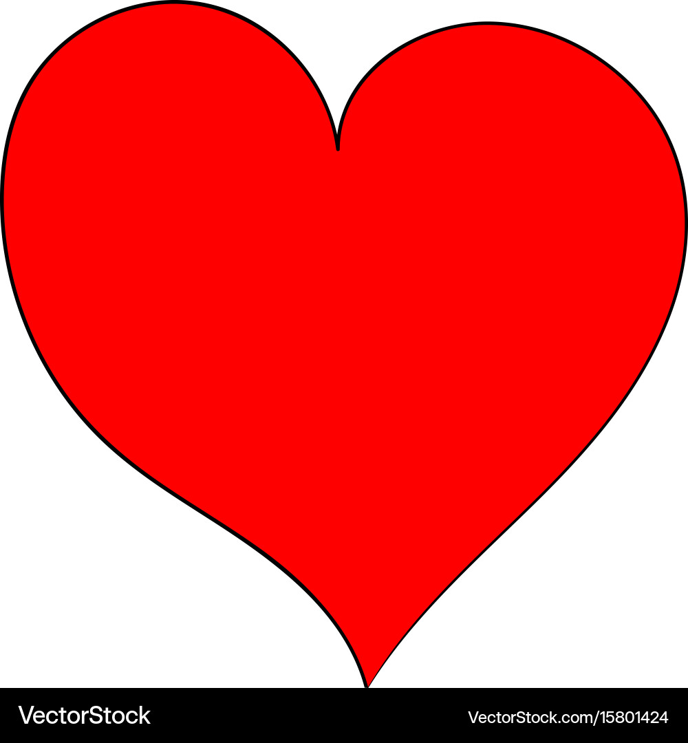 Asymmetric Heart Drawing Royalty Free Vector Image