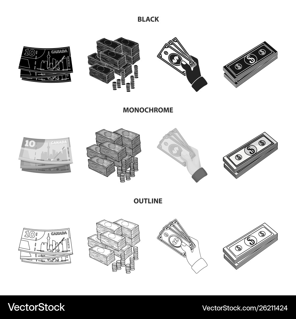 Cash and currency logo Royalty Free Vector Image