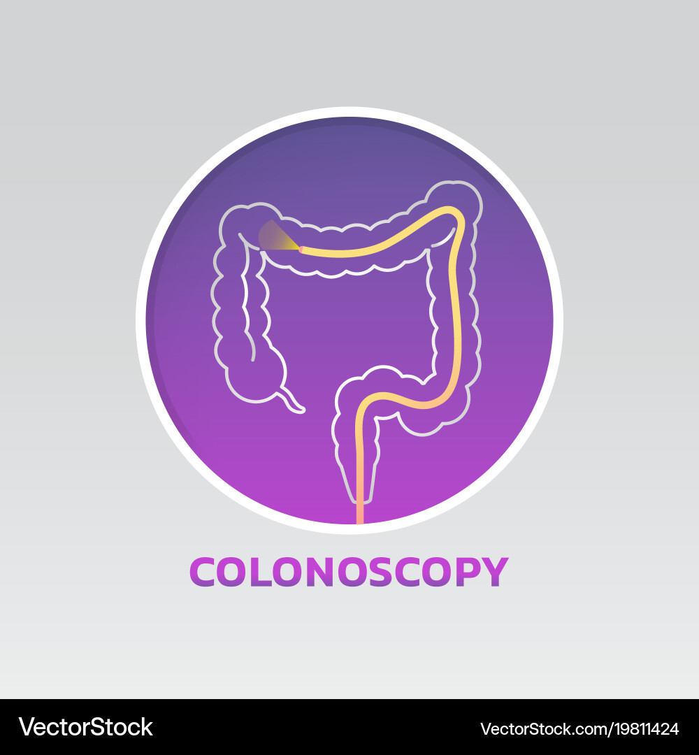 Colonoscopy logo icon design Royalty Free Vector Image