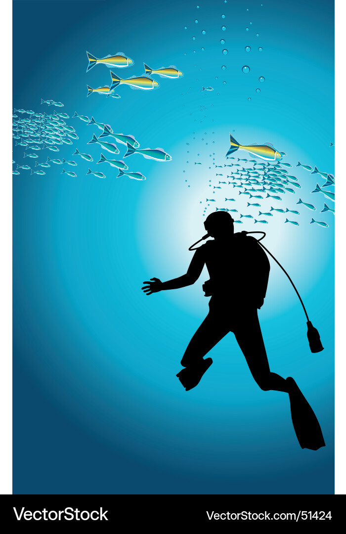Diver Royalty Free Vector Image - VectorStock