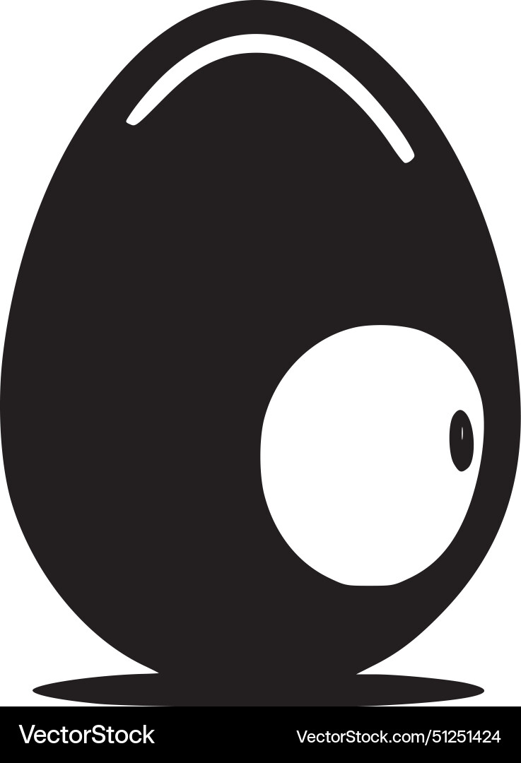 Egg - minimalist and flat logo Royalty Free Vector Image