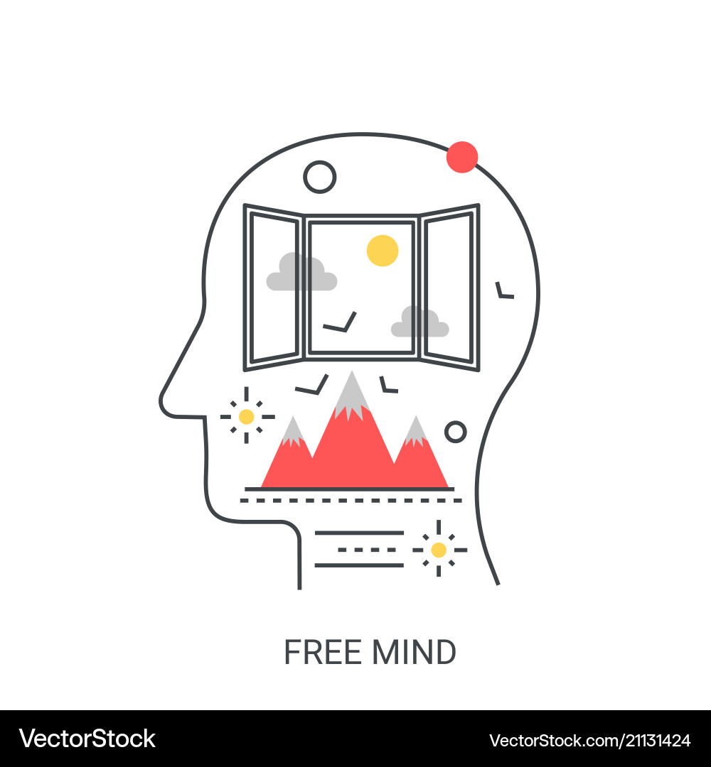Free mind concept Royalty Free Vector Image - VectorStock