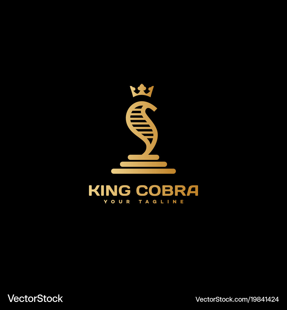 Golden Cobra Emblem Royalty Free Vector Image - VectorStock