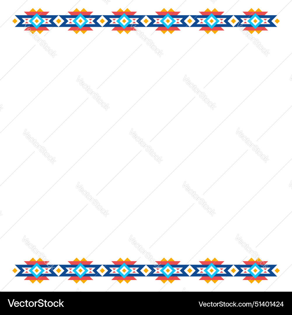 Indigenous native frame design Royalty Free Vector Image