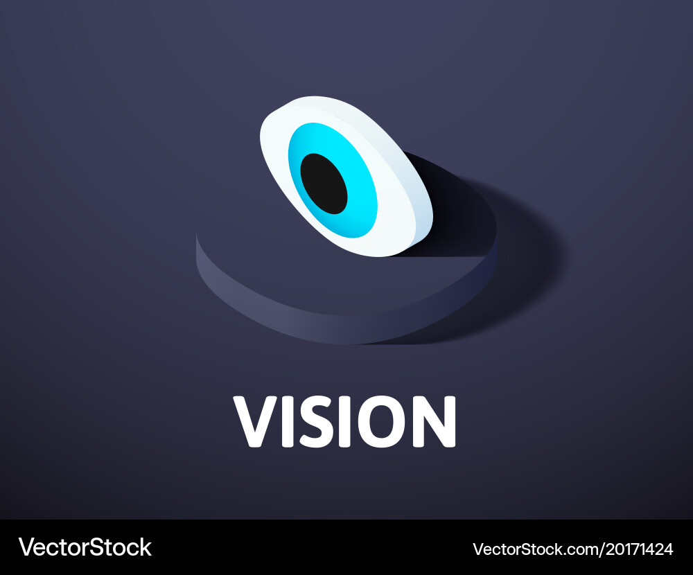 Isometric Vision Icon Royalty Free Vector Image