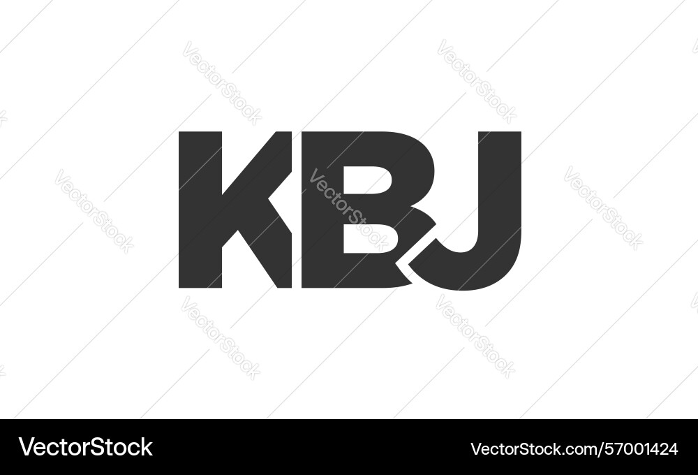 Kbj Logo Design Vorlage mit stark und modern Vektorbild