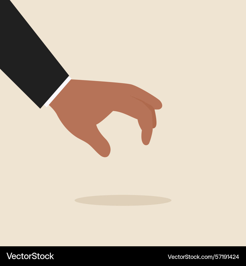 Minimalist business hand lifting an item Vector Image