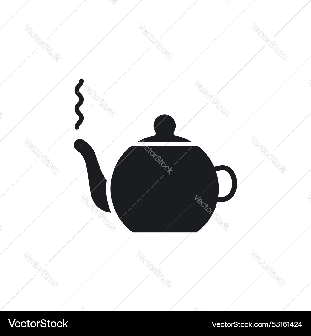 Teapot icon symbol on white background Royalty Free Vector