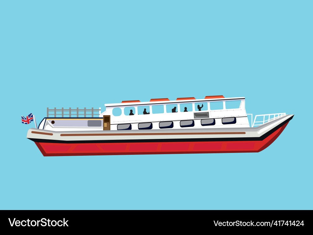 Tour boat Royalty Free Vector Image - VectorStock